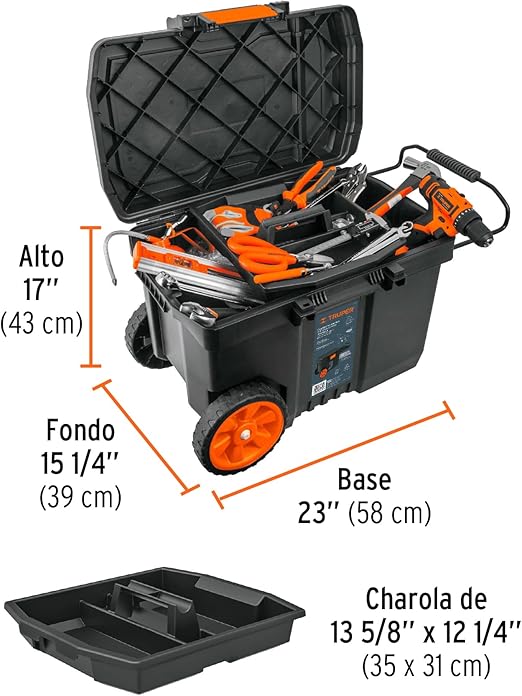 Truper 23" Plastic Tool Box with Wheels – Bolgers of Ballycogley ...