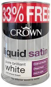 Crown Liquid Satin Pure Brilliant White 1l – Bolgers of Ballycogley ...