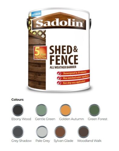 Sadolin Shed & Fence All Weather Barrier 5L – Bolgers of Ballycogley ...